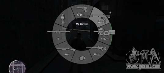 GTA 5 Weapon Wheel HUD for GTA 4