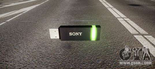 USB flash drive Sony green for GTA 4