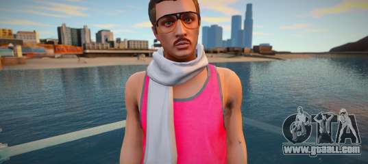 Hipster in a pink T-shirt from GTA Online for GTA San Andreas