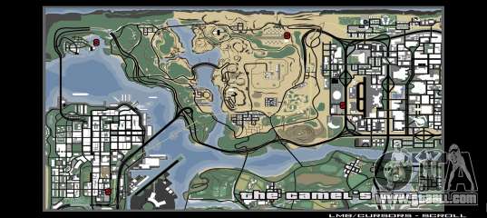 Improved and redrawn map for GTA San Andreas