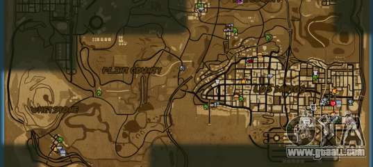 Western Style Map SA for GTA San Andreas Definitive Edition