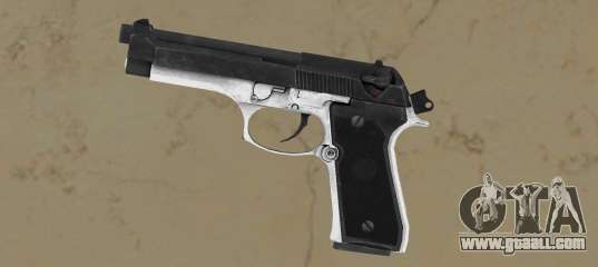 Beretta Black slide stainless frame for GTA Vice City