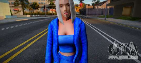 Blonde blue outfit for GTA San Andreas