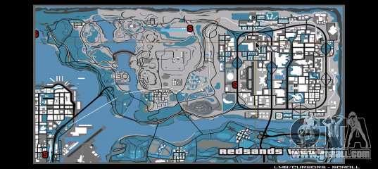 Blue State Map for GTA San Andreas