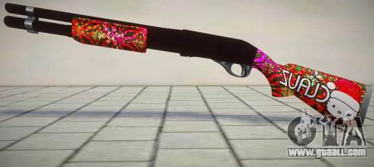 Santa Chromegun for GTA San Andreas