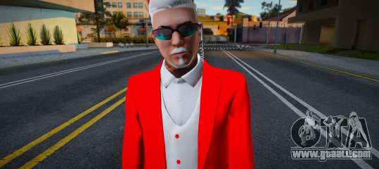 Gangster in a red jacket for GTA San Andreas