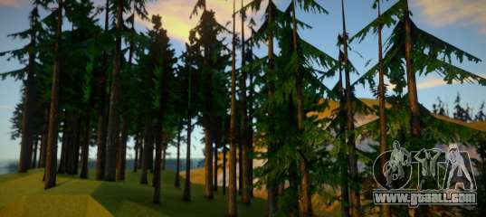 Rich colours of the trees for GTA San Andreas