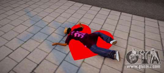 Blood in the form of a heart for GTA San Andreas