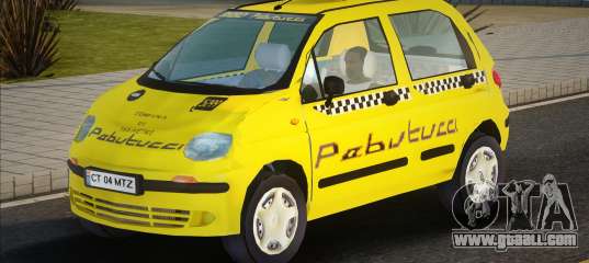Daewoo Matiz Taxi Yellow for GTA San Andreas
